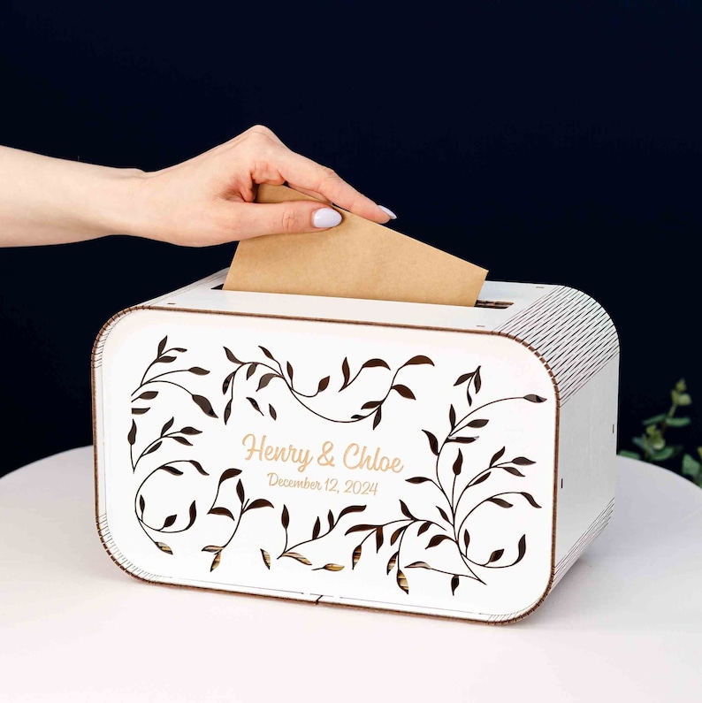 Personalized Card Box With Name for Wedding Graduation - Etsy