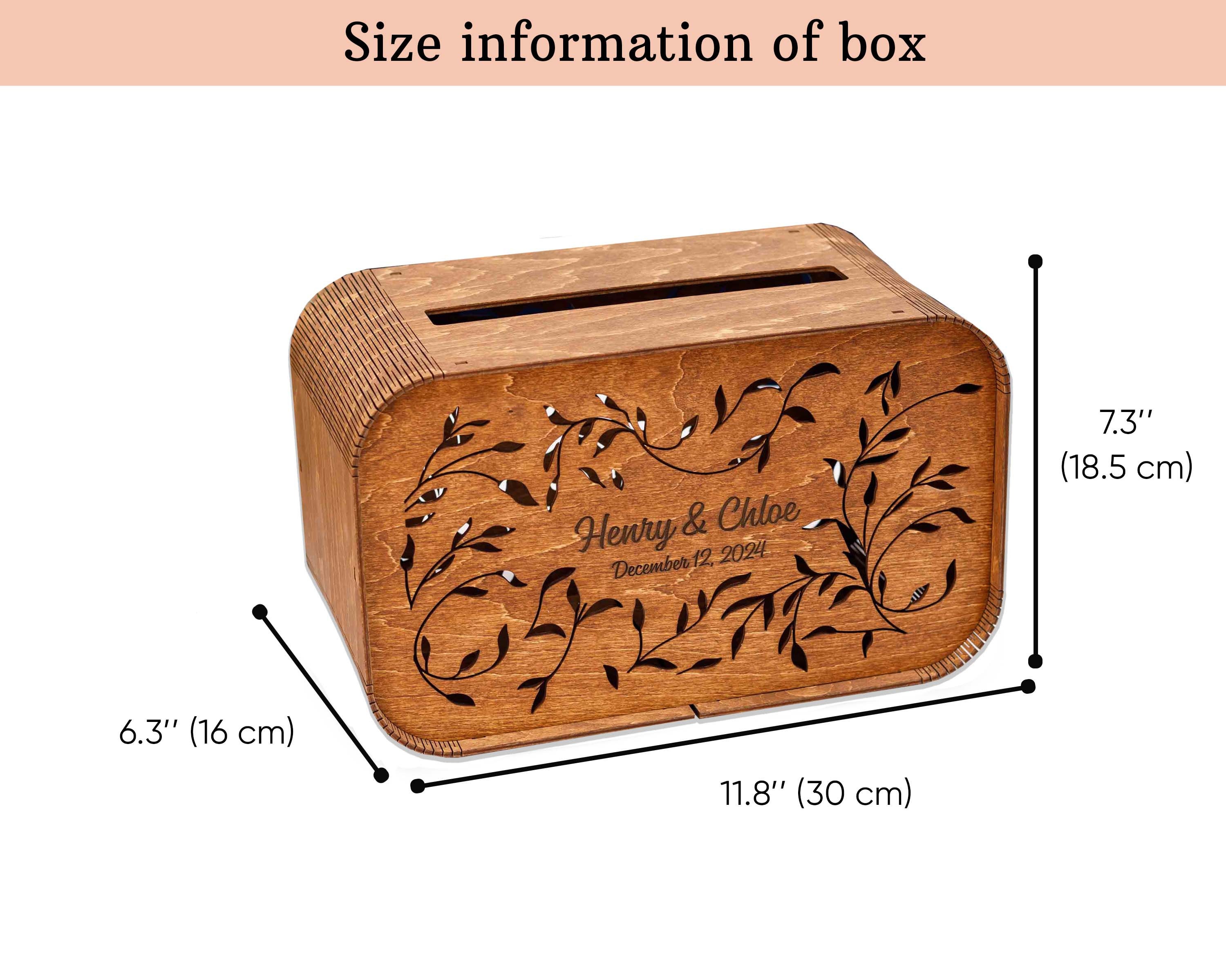 Personalized Card Box With Name for Wedding Graduation Engagement Party ...