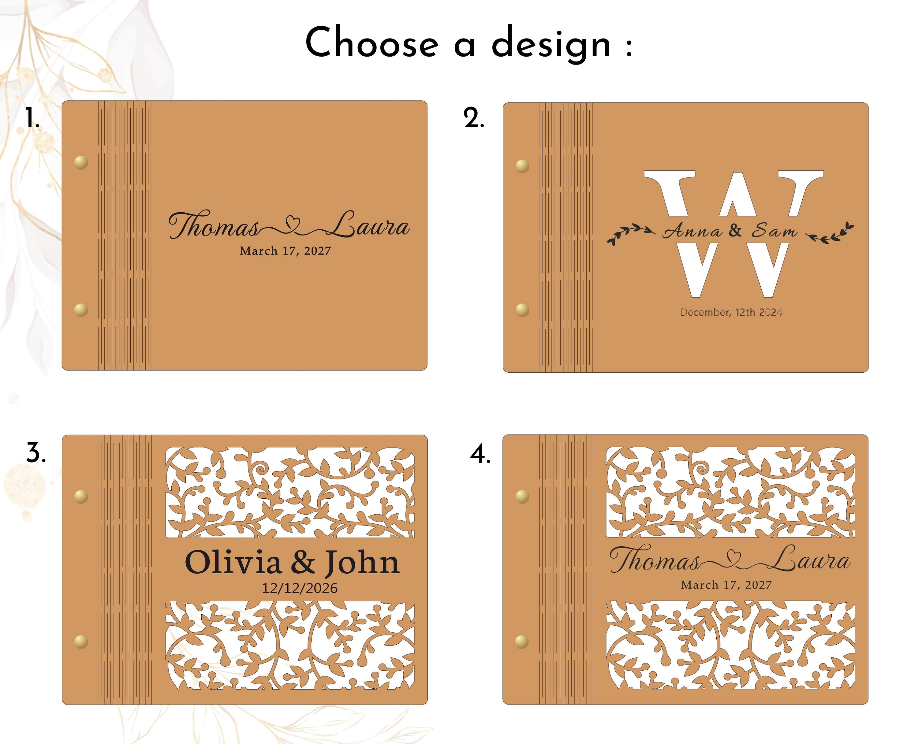 Personalized Wedding Guest Book,wedding Signing Book,wedding Reception ...