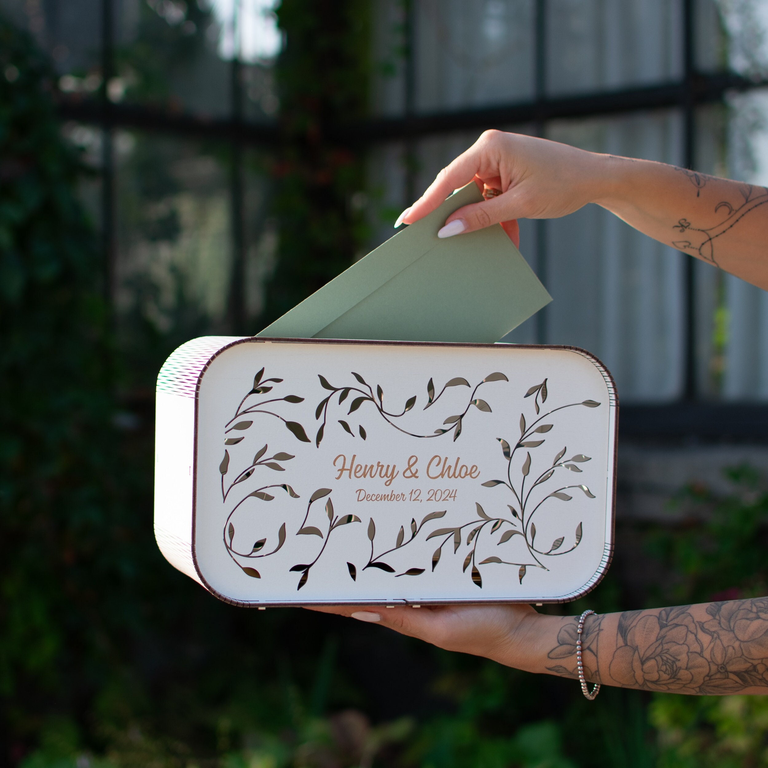 Personalized Card Box With Name for Wedding Graduation - Etsy