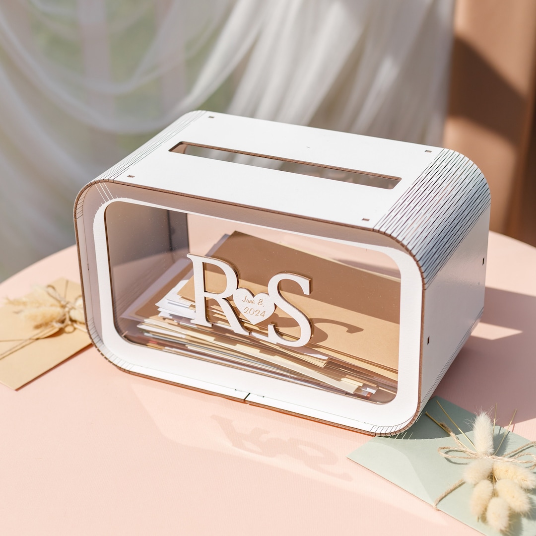 Personalized Wedding Card Box Gift Card Box Honeymoon Fund in Rustic ...