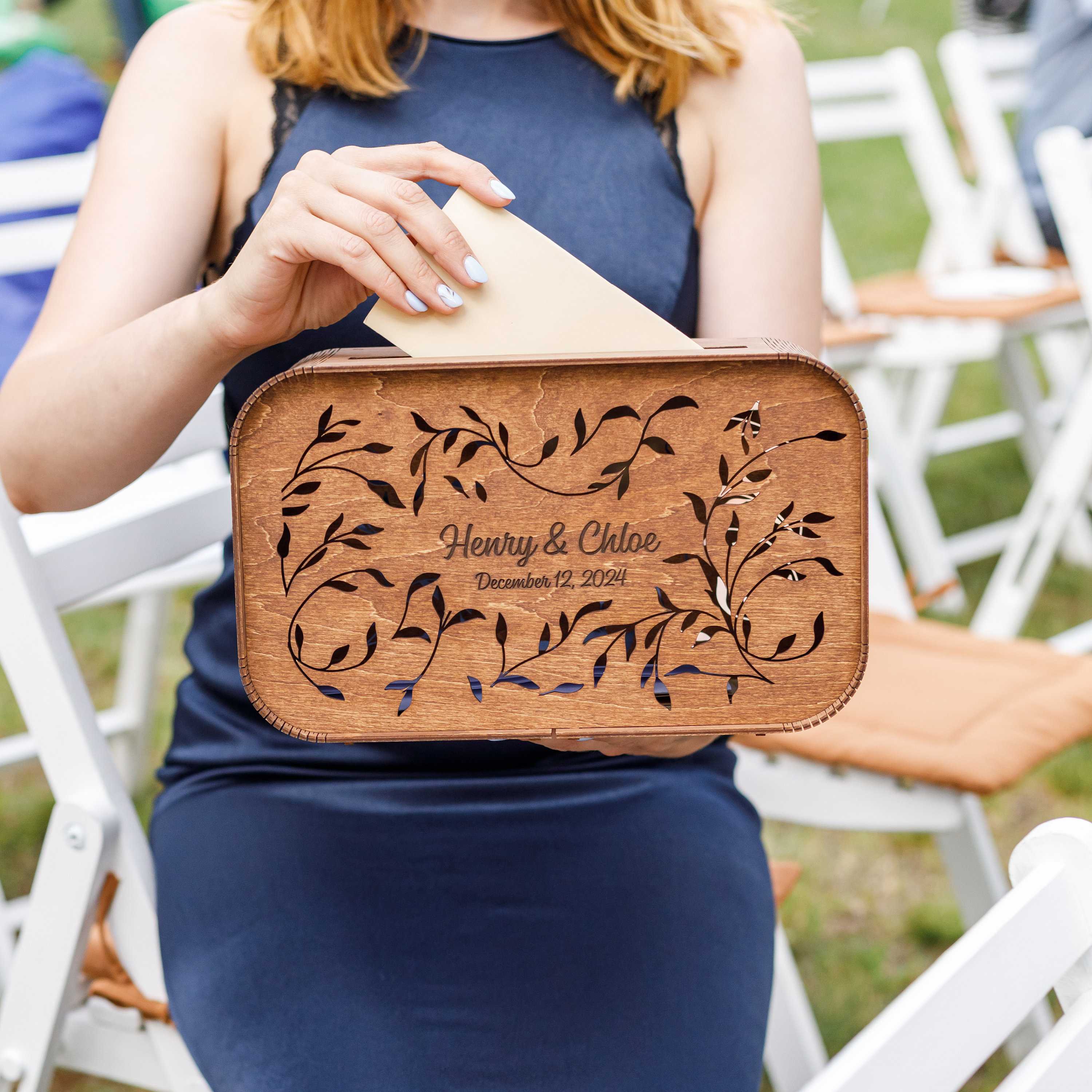 Personalized Wedding Card Box With Name Unique Gift for Couple - Etsy