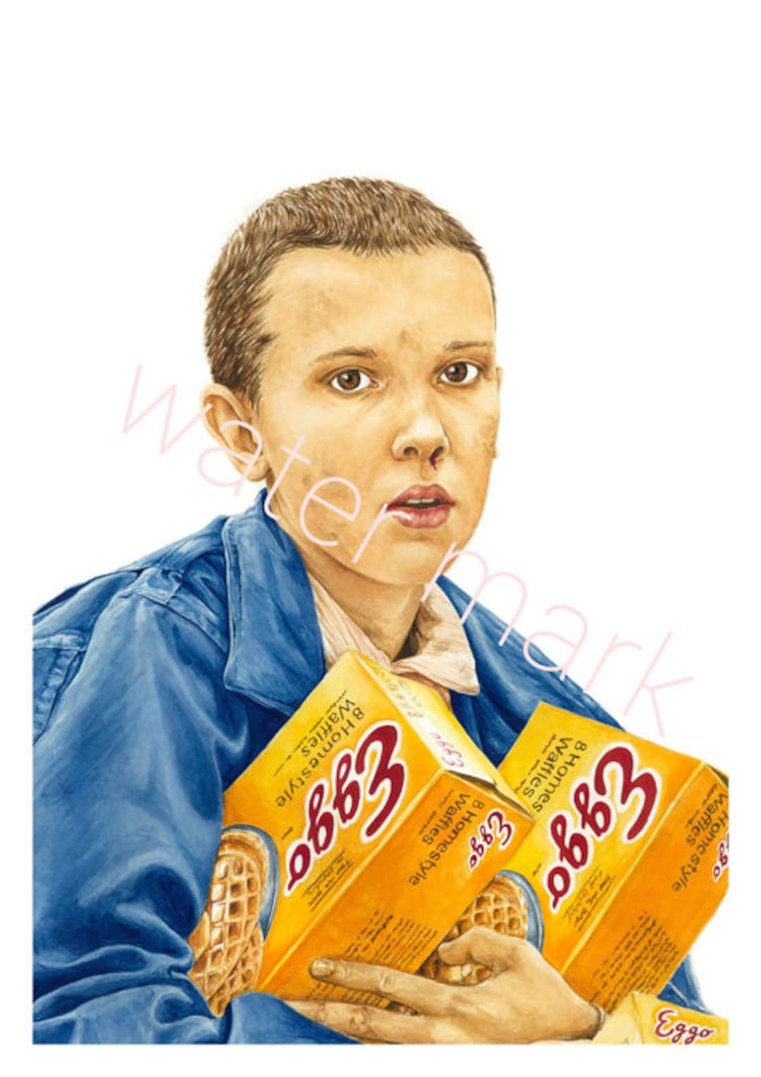 Eleven, Stranger Things, Print of Fan Art Gouache Painting - Etsy