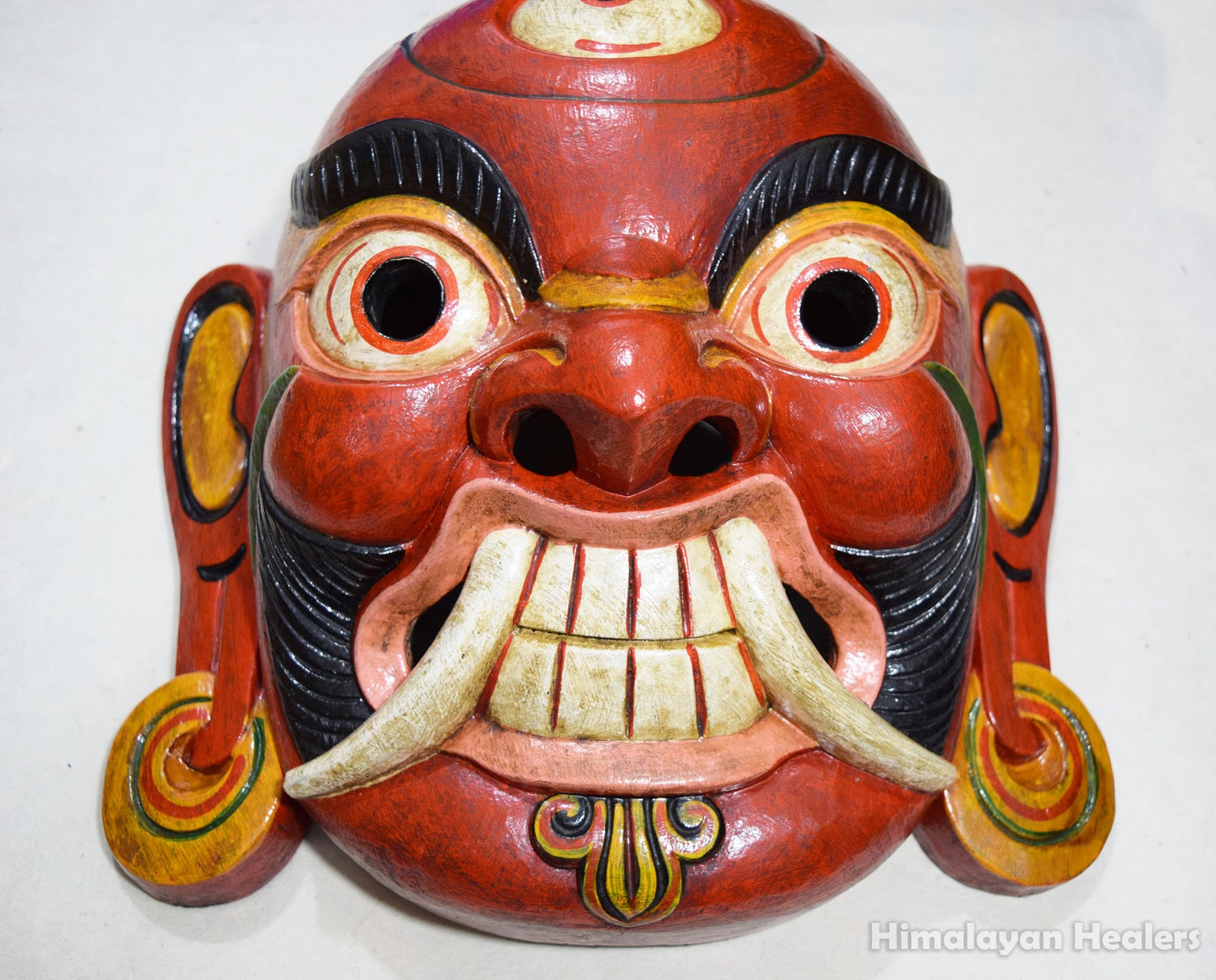 Large Wooden Lakhey Mask . 100 % Handmade From Nepal - Etsy