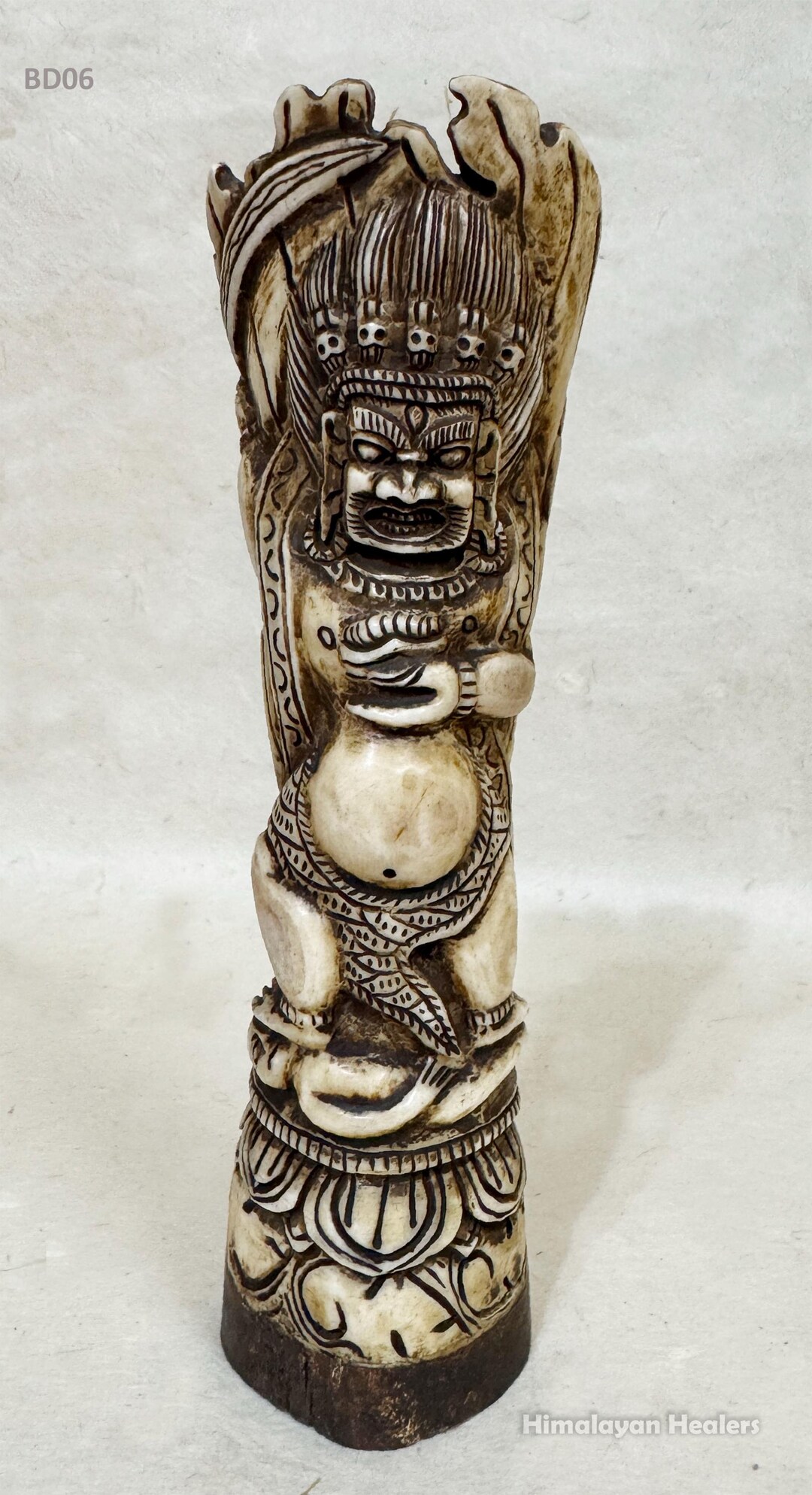 Antique Bone Khadgapani Statue: Handcarved Nepal Sword-bearer - Etsy