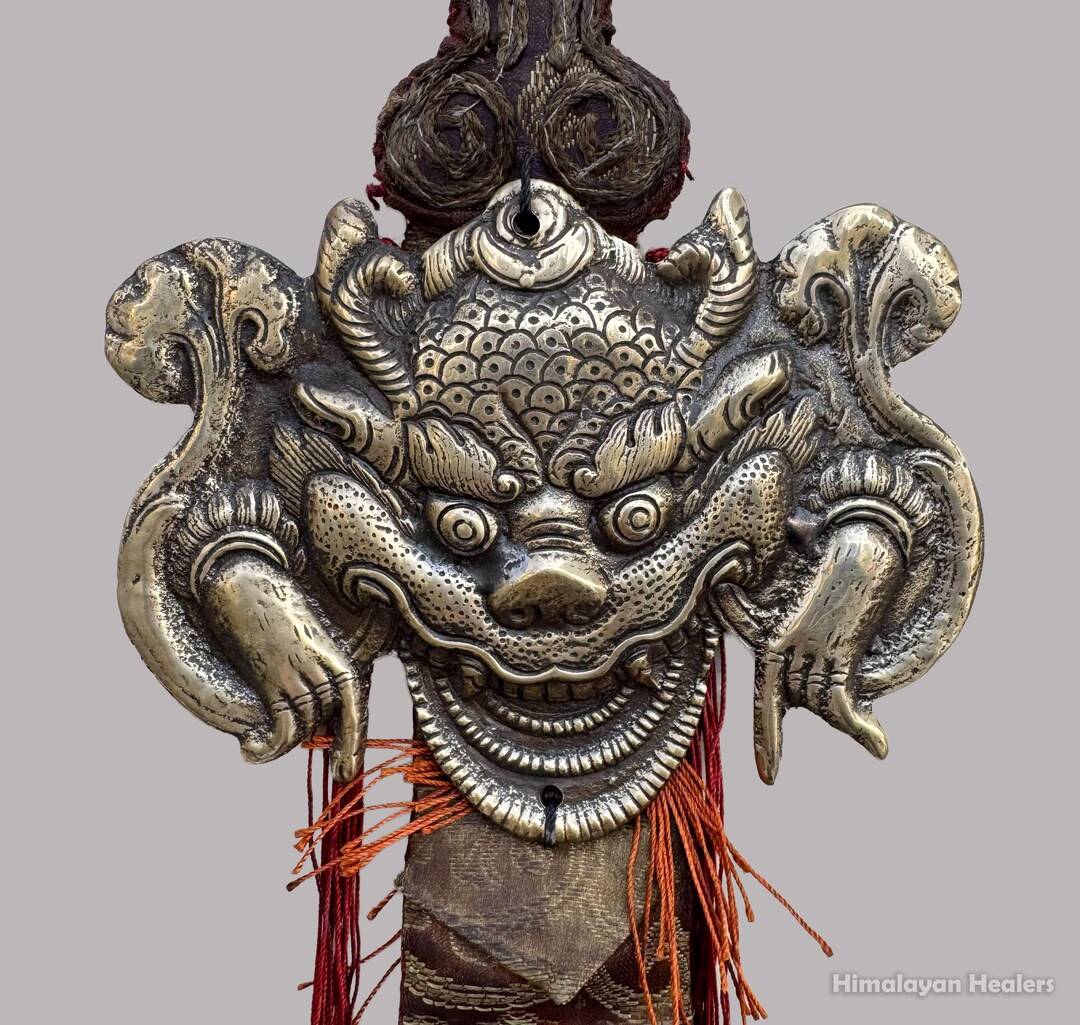 Large Handcrafted Brass Cheppu Wall Hanging – Newa Makara Guardian ...