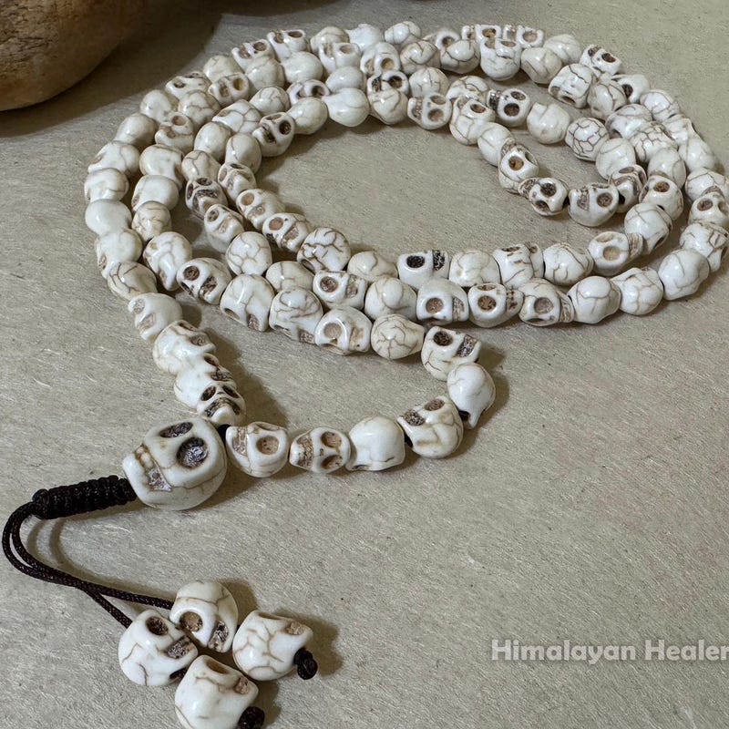 Bone Bead Necklace - Etsy UK