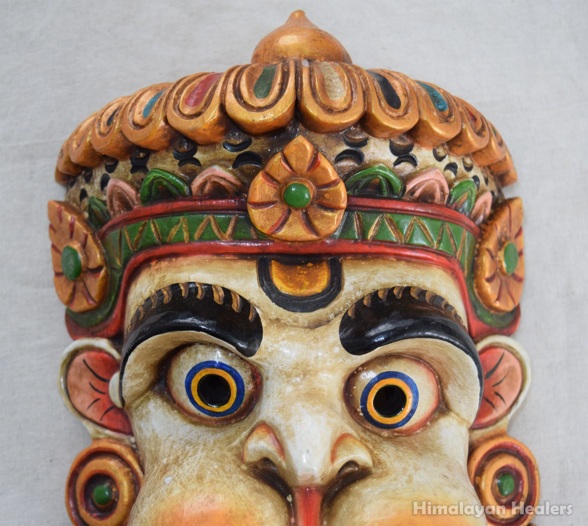 Large Wooden Hanuman / Monkey God Mask . 100 % Hand Carved - Etsy
