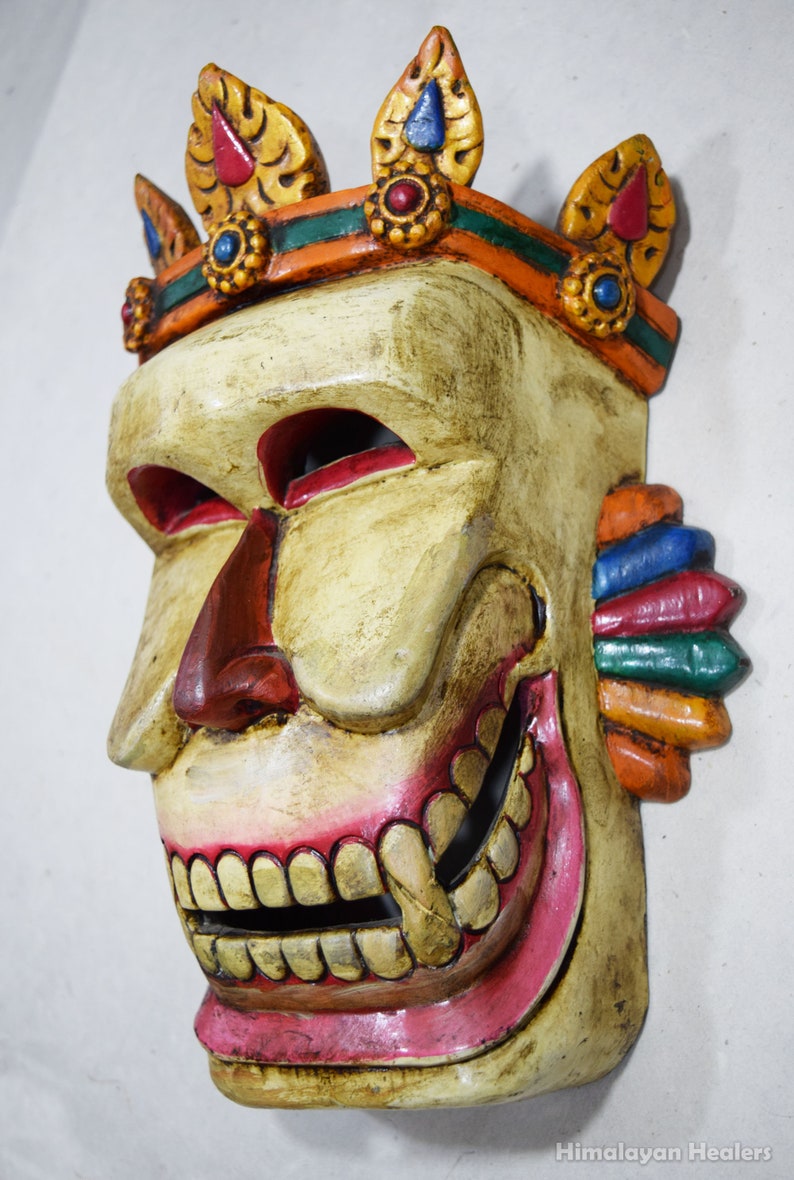 Large Wooden Tantric Kapala-mahakala Mask . 100 % Handmade From Nepal ...