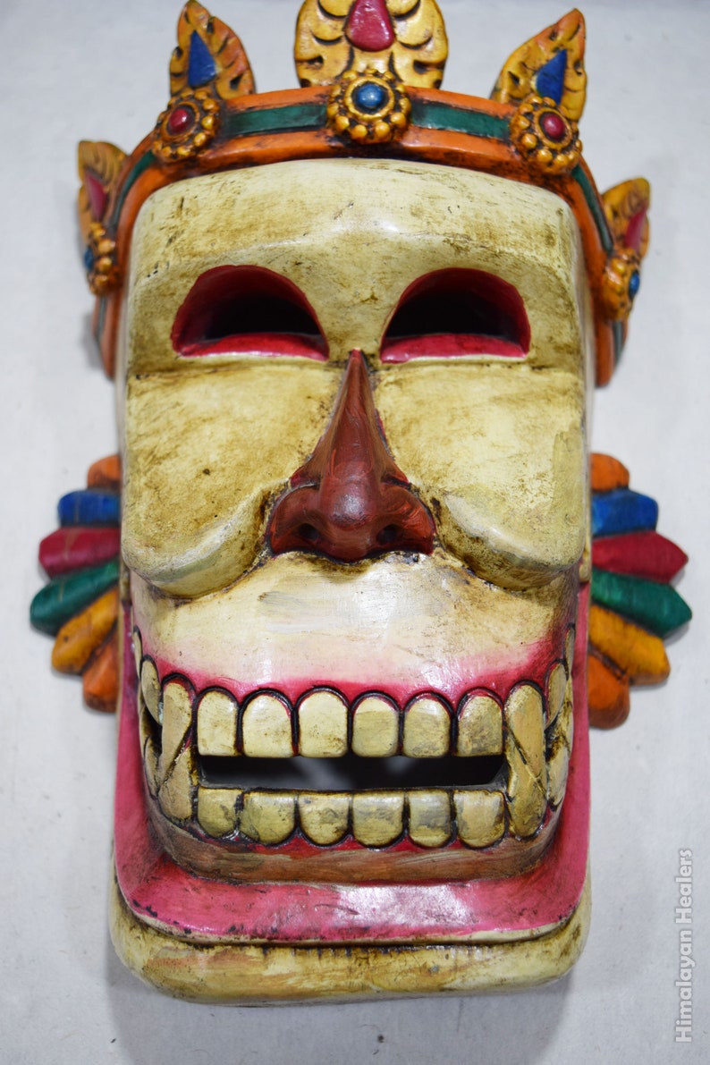 Large Wooden Tantric Kapala-mahakala Mask . 100 % Handmade From Nepal ...