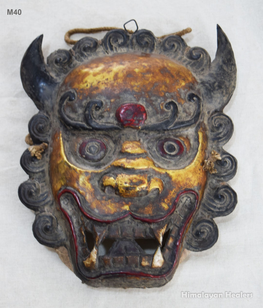 Metal Repousse Singhi (lion) Bhutanese Mask - Etsy