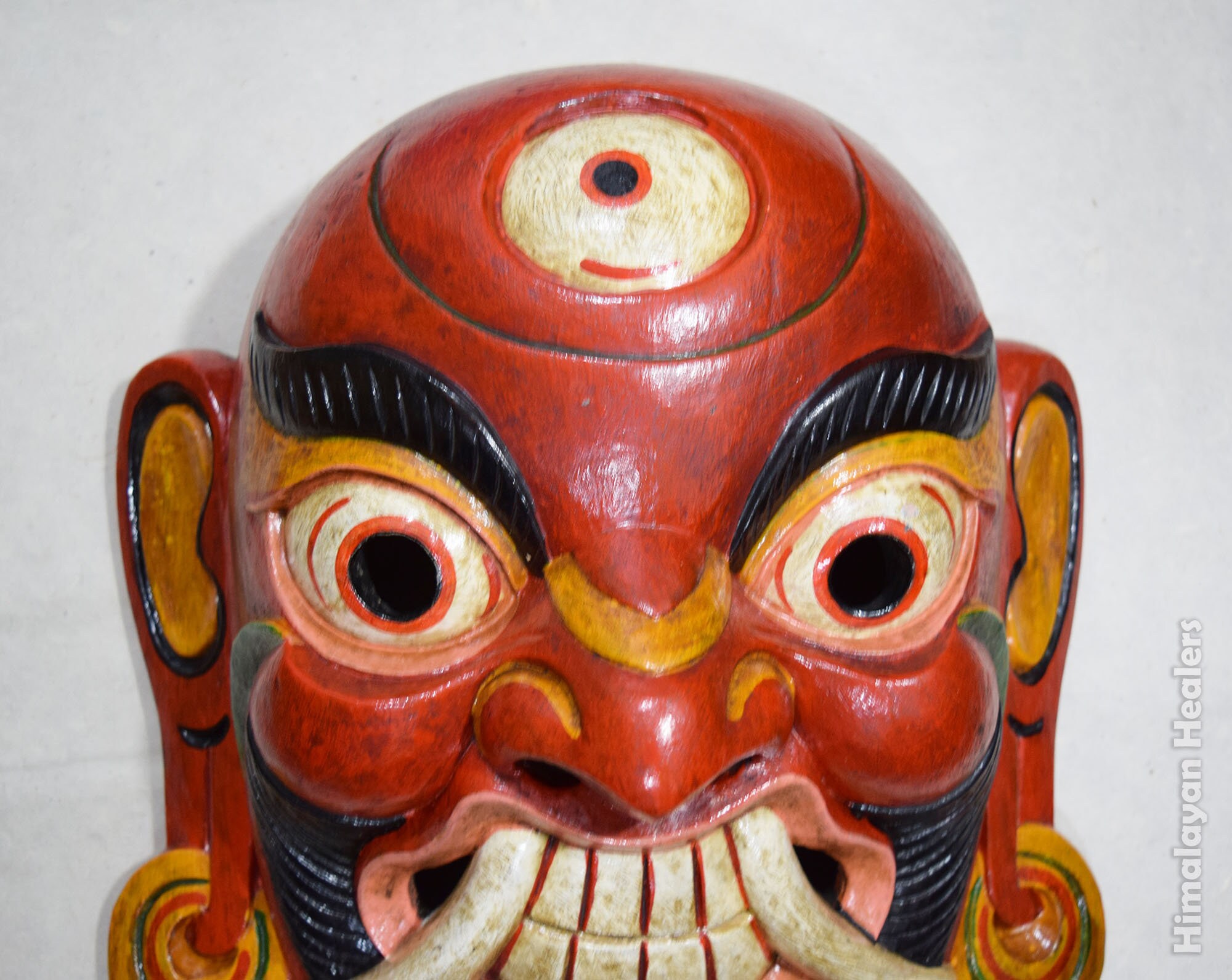 Large Wooden Lakhey Mask . 100 % Handmade From Nepal - Etsy