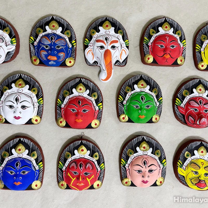 Folk Paper Mache Masks - Etsy UK