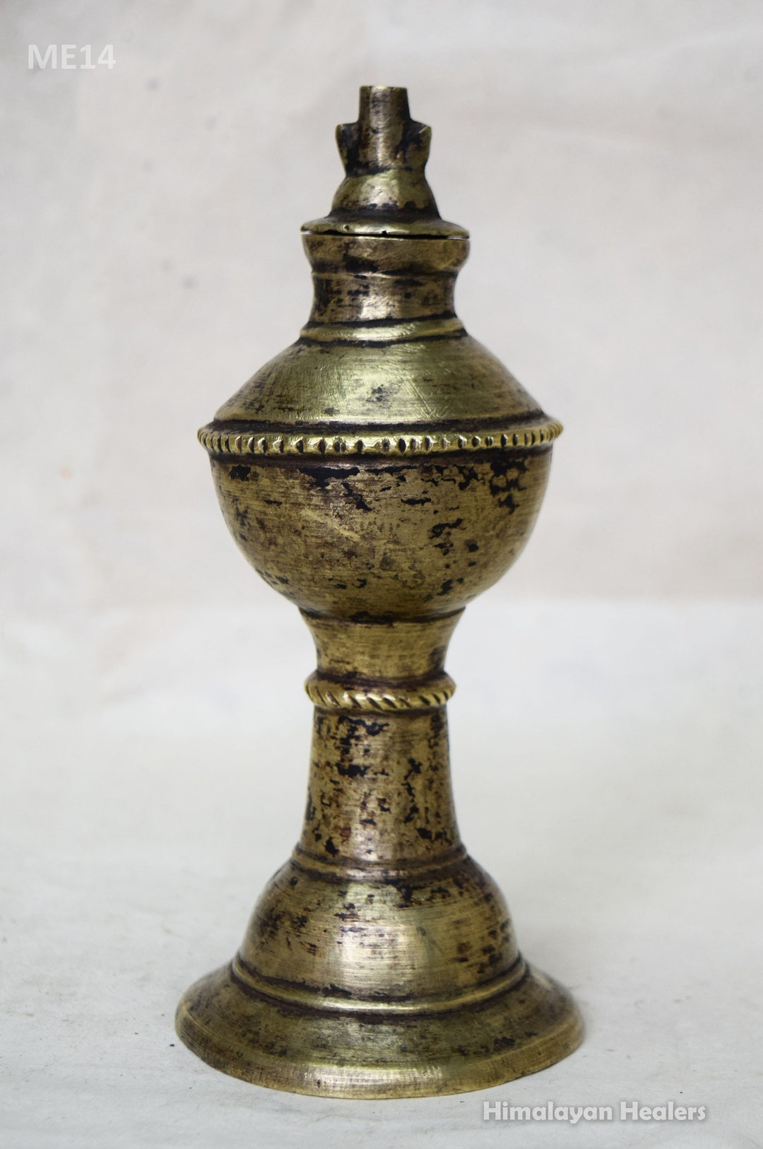 Antique Bronze Oil Lamp "tuki" From Nepal - Etsy