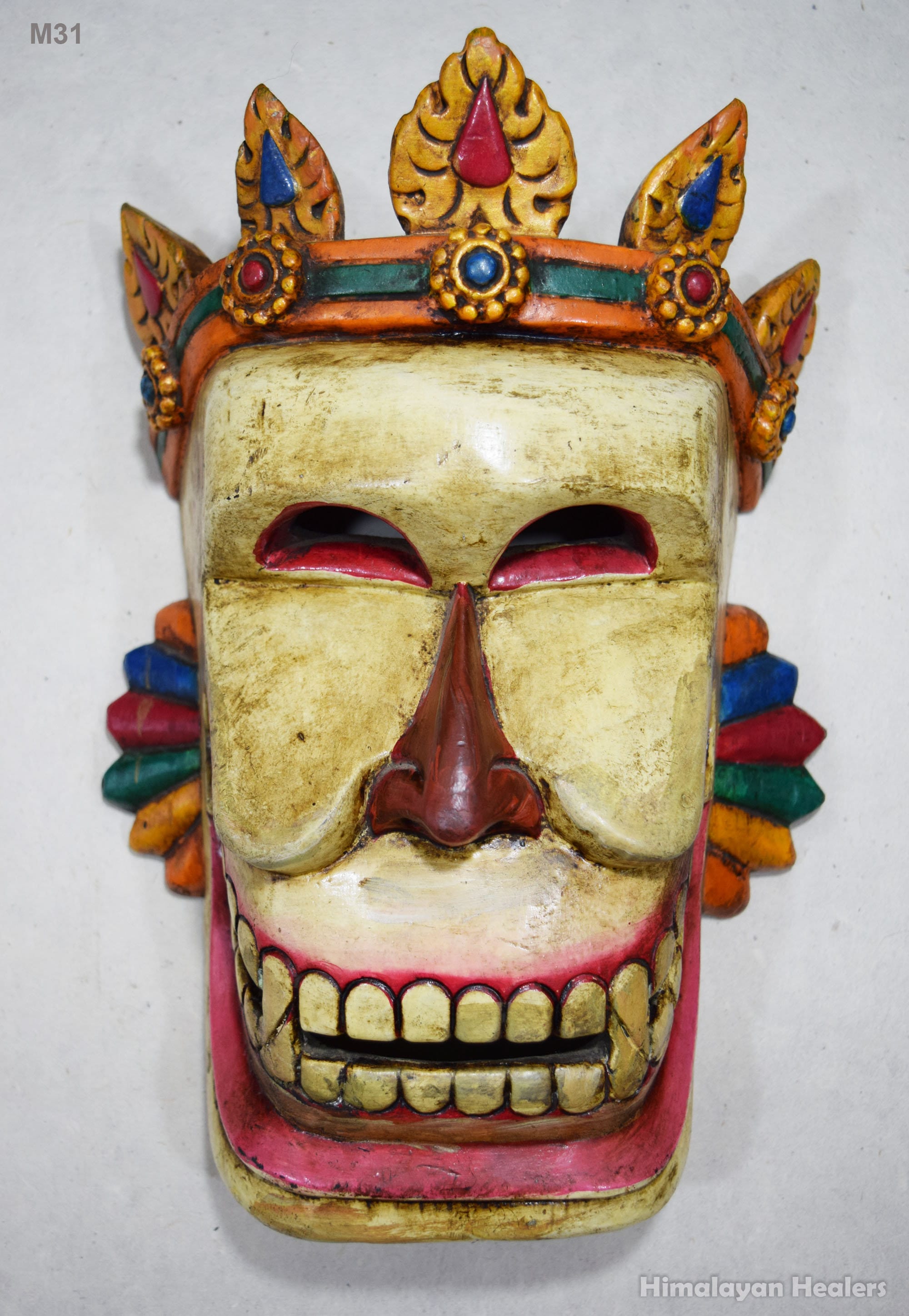 Large Wooden Tantric Kapala-mahakala Mask . 100 % Handmade From Nepal ...