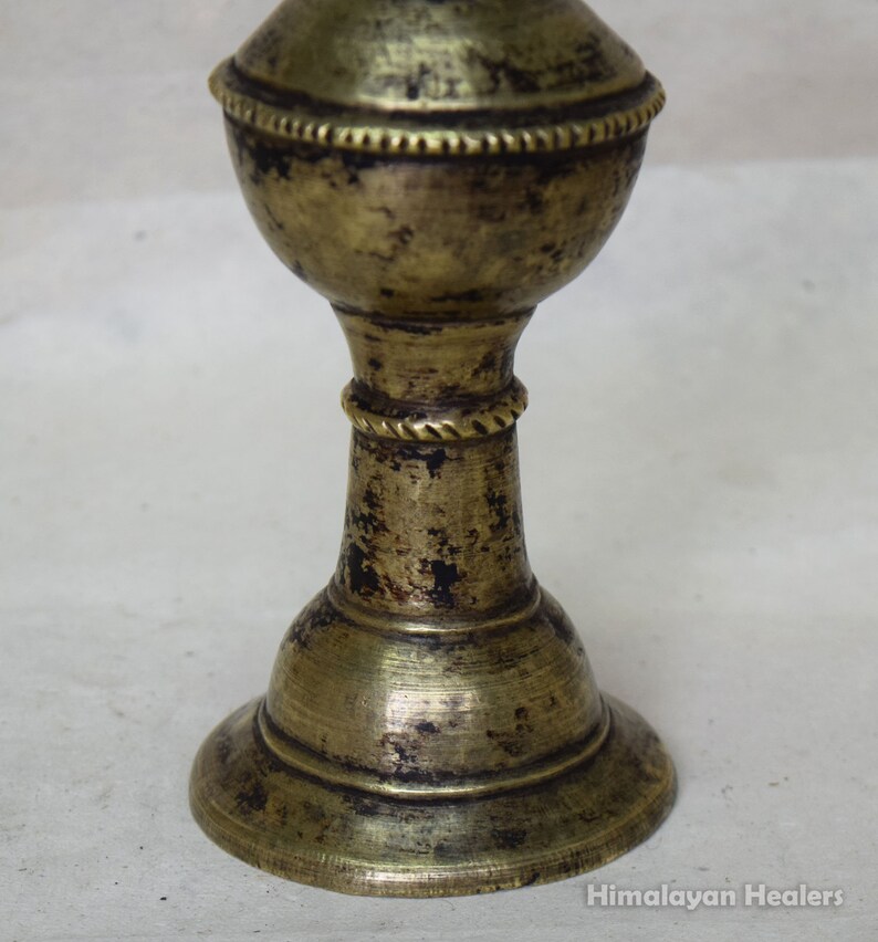 Antique Bronze Oil Lamp tuki From Nepal - Etsy