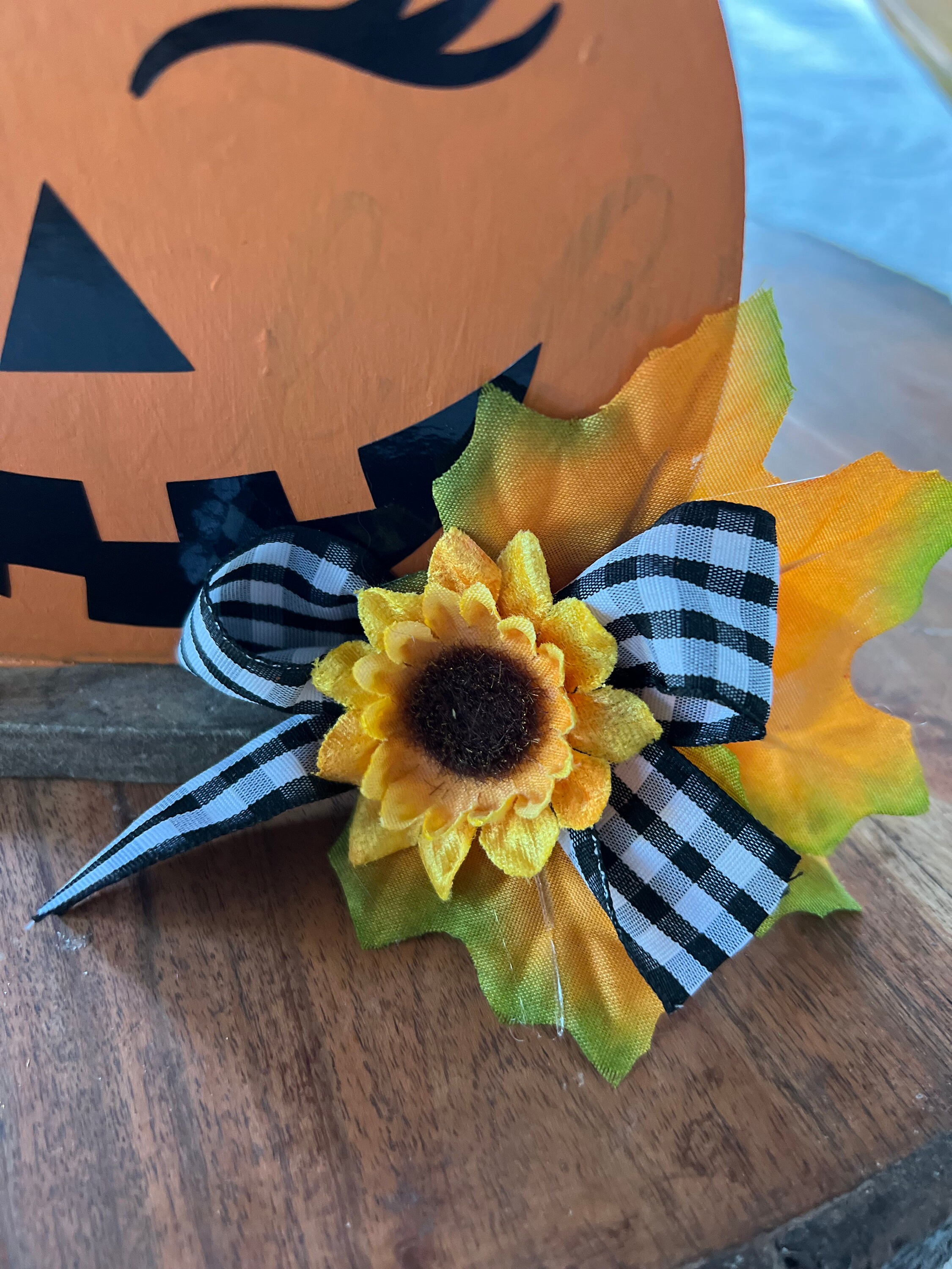 Winking Jack O Lantern With Sunflower - Etsy