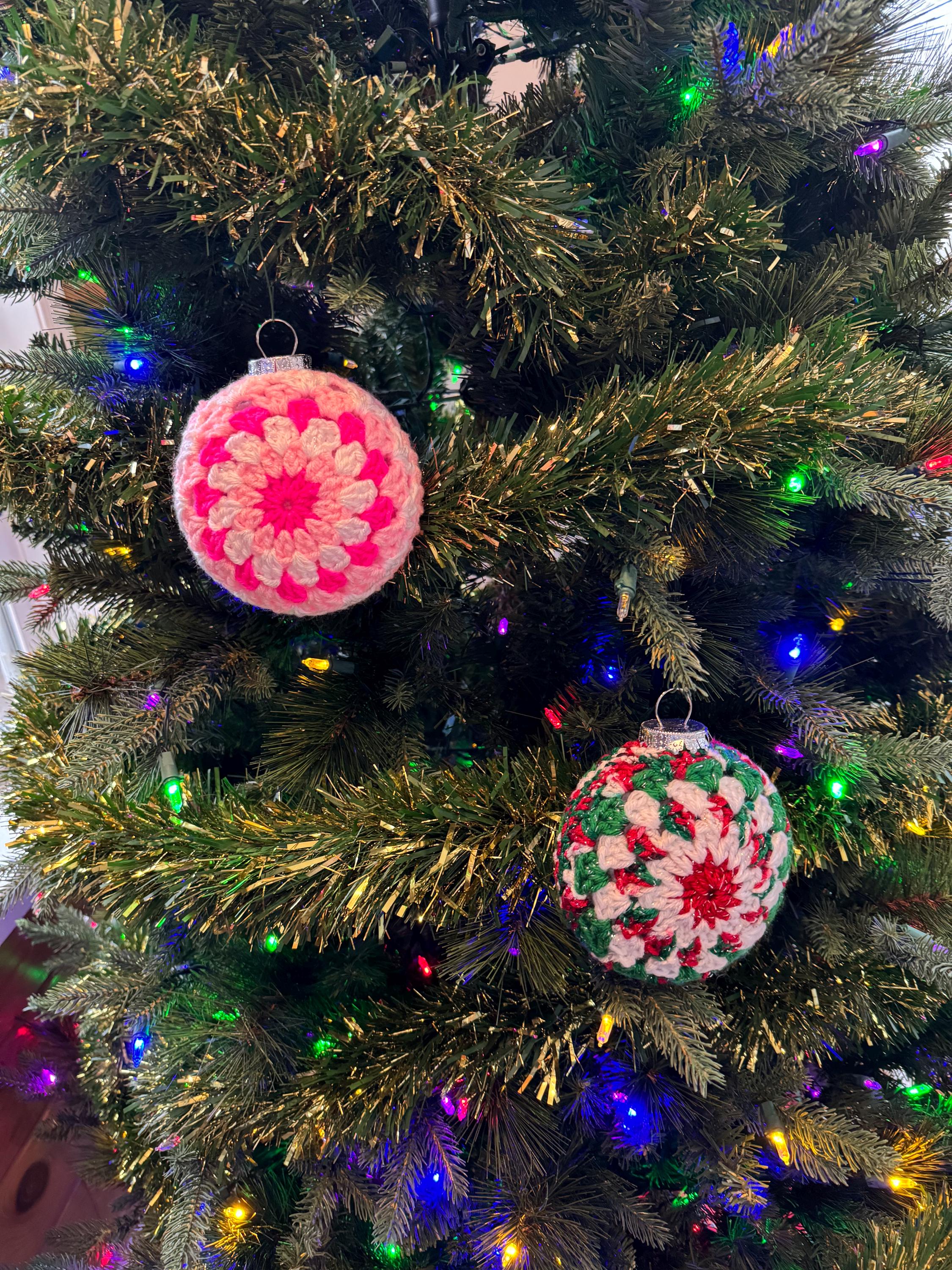 Hand Crocheted Granny Square Christmas Bauble-6” Wide - Etsy