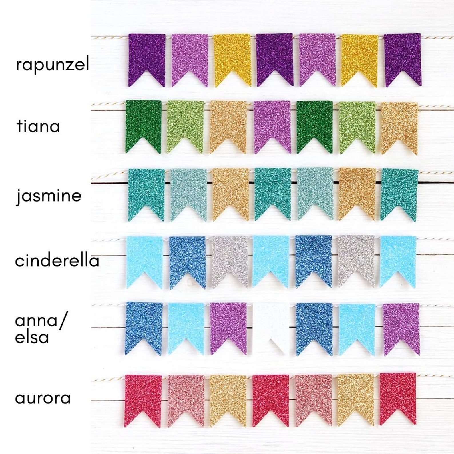 MADE TO ORDER: Custom Glitter Mini Banner and Garland | Etsy