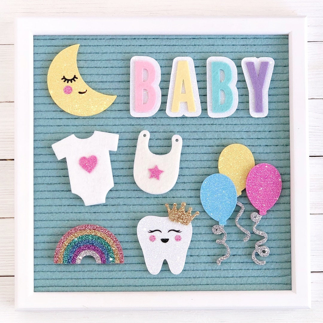 Baby Announcement and Milestones Letter Board Icons & Accessories - Etsy