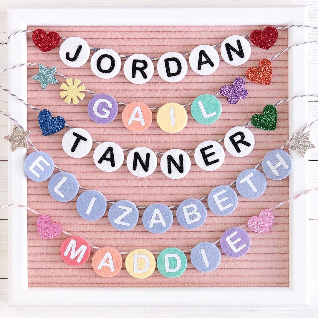 Friendship Bracelet Mini Banners | Choose Your Letters, Colors and ...
