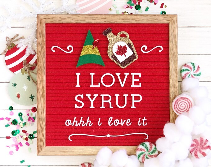 Elf Hat and Maple Syrup Letter Board Accessory and Icon - Etsy