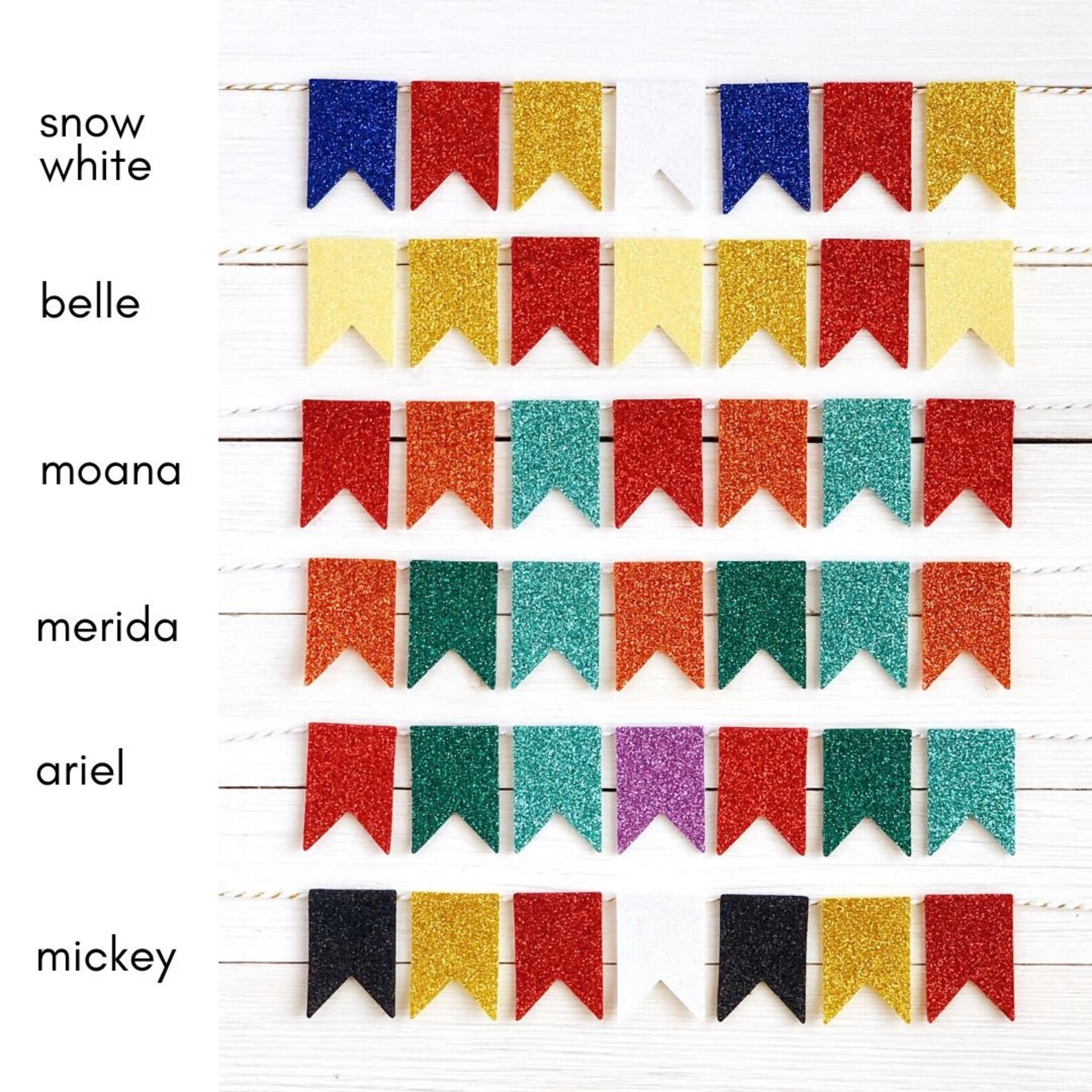 MADE TO ORDER: Custom Glitter Mini Banner and Garland | Etsy