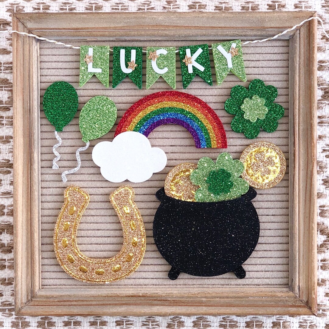 St. Patrick's Day Letter Board Icons: Shamrock, Rainbow, Gold Coins - Etsy