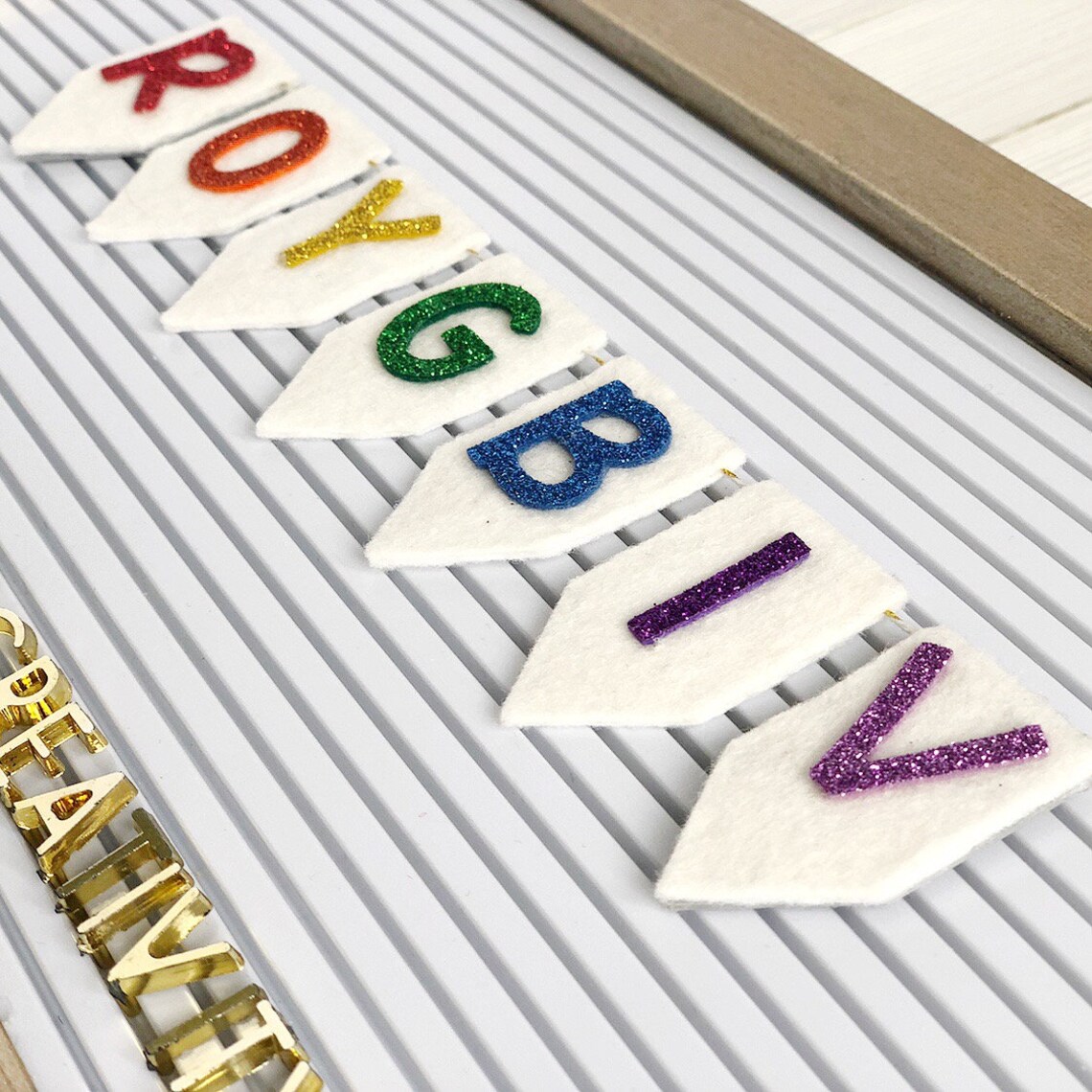 Rainbow Banner Letter Board Icon and Accessory - Etsy