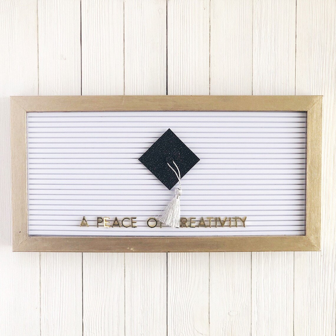 Graduation Cap Letter Board Icon and School Accessory | Etsy