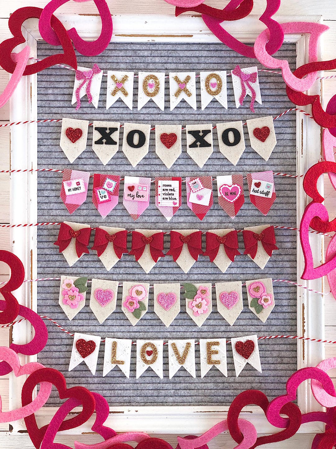 Valentine's Day Mini Banner, Garland, Bunting Choose Your Theme - Etsy