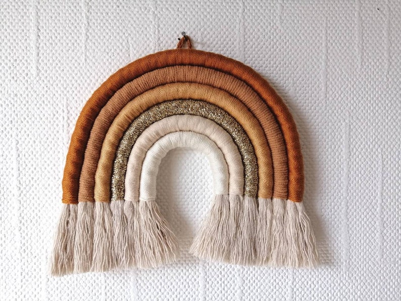 Rainbow wall hanging nursery boho macramee rainbow macrame | Etsy