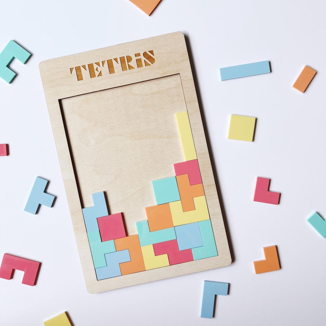 Tetris Board Game Colorful, Gift for School Enrollment, Classic Tetris ...