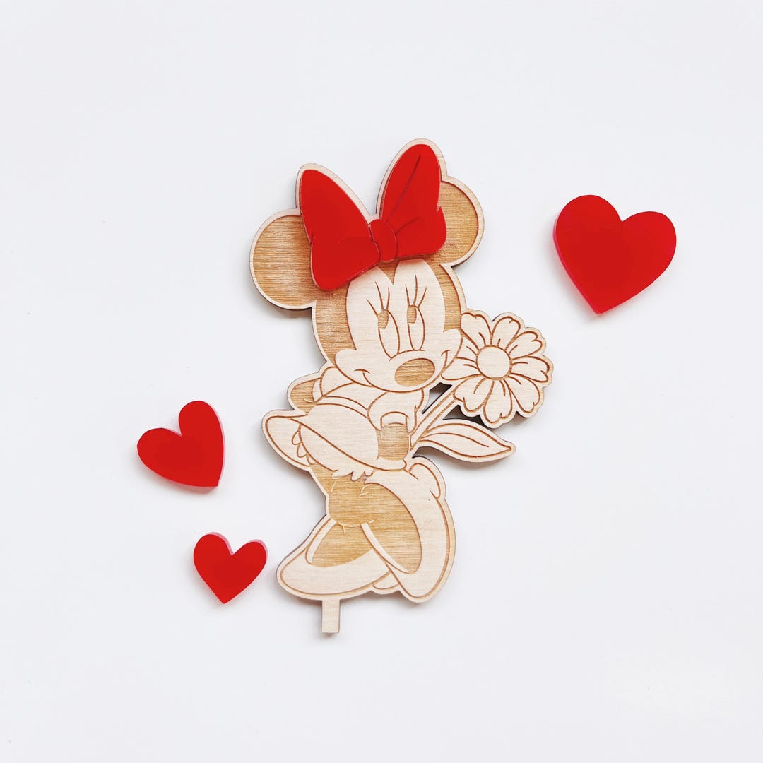 Motif Plug Minnie Mouse RED for Personalized Birthday Plate With Vase ...