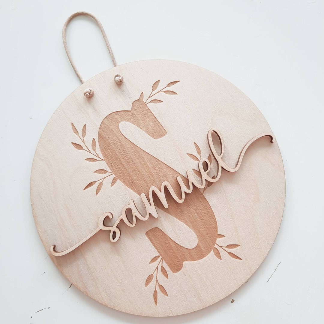 Personalized Wooden Sign With Relief, Children's Room Decoration - Etsy