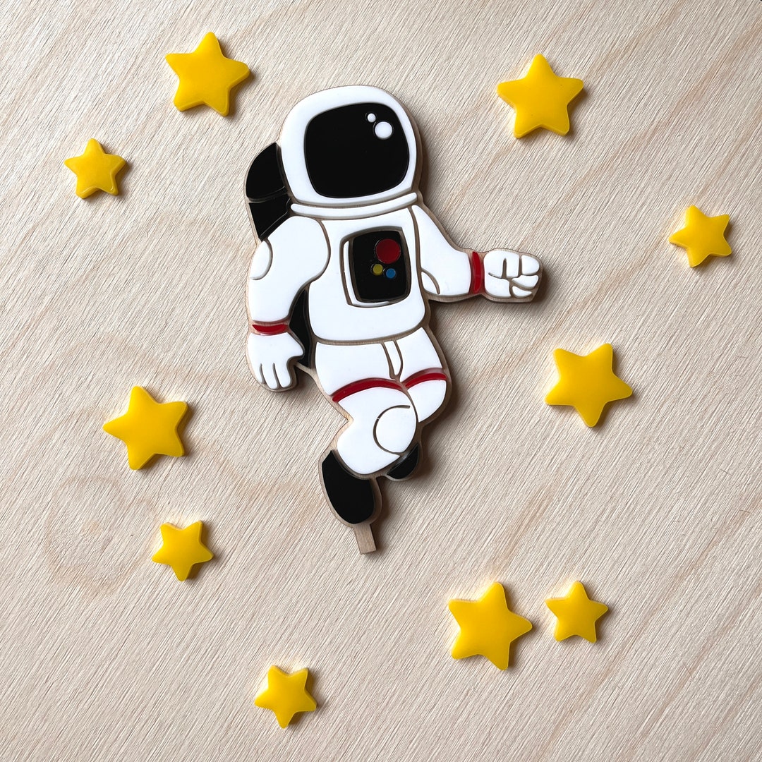 Astronaut Motif Plug Made of Acrylic Glass for Personalized Birthday ...