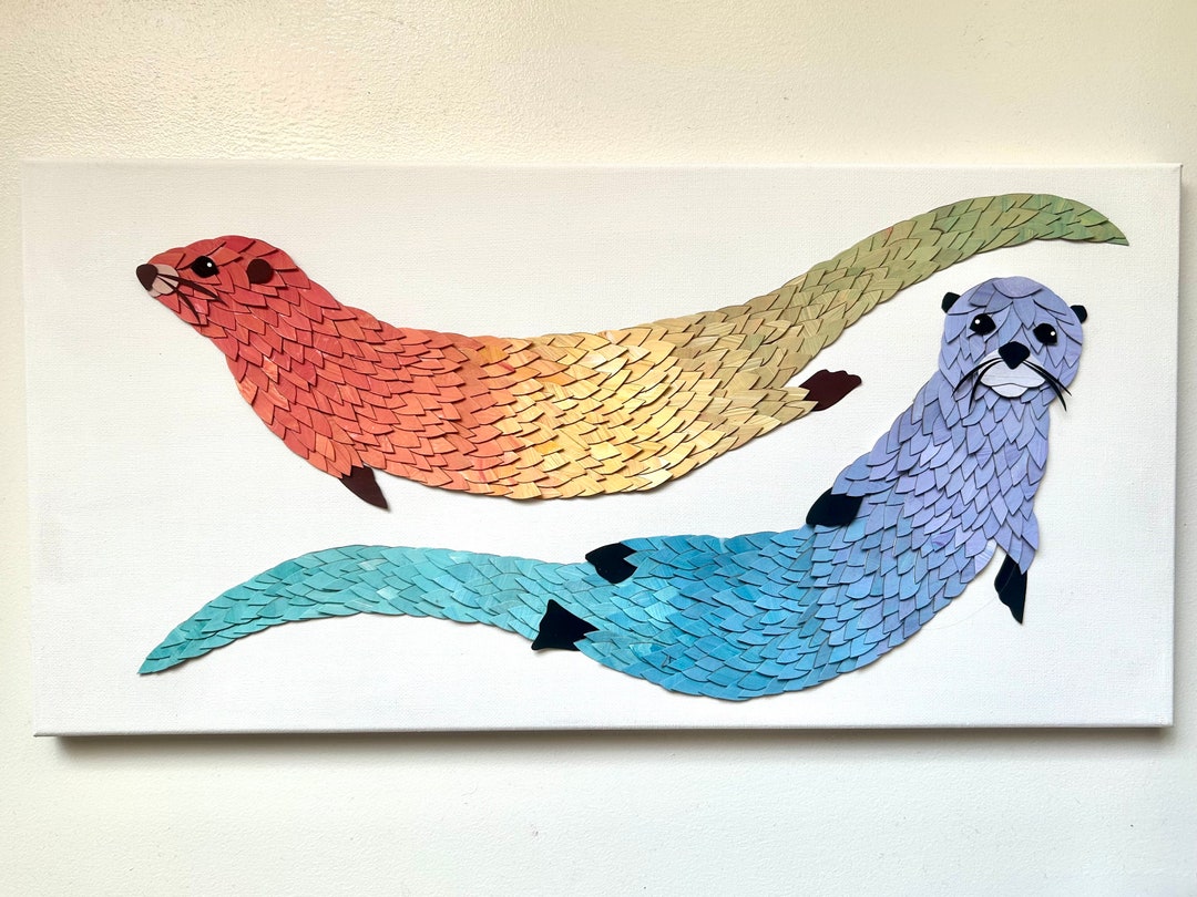 10 X 20 Pastel Rainbow Otter Set - Etsy