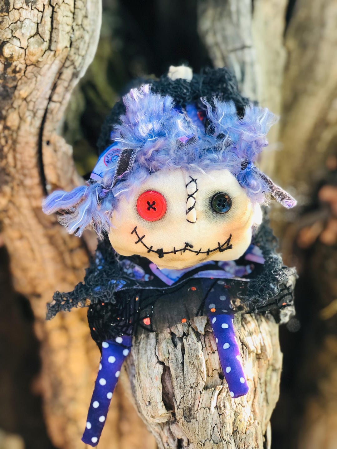 Zoe Zombie Grungy Grammy Dolls,halloween,monster Dolls,hand Sewn Dolls ...