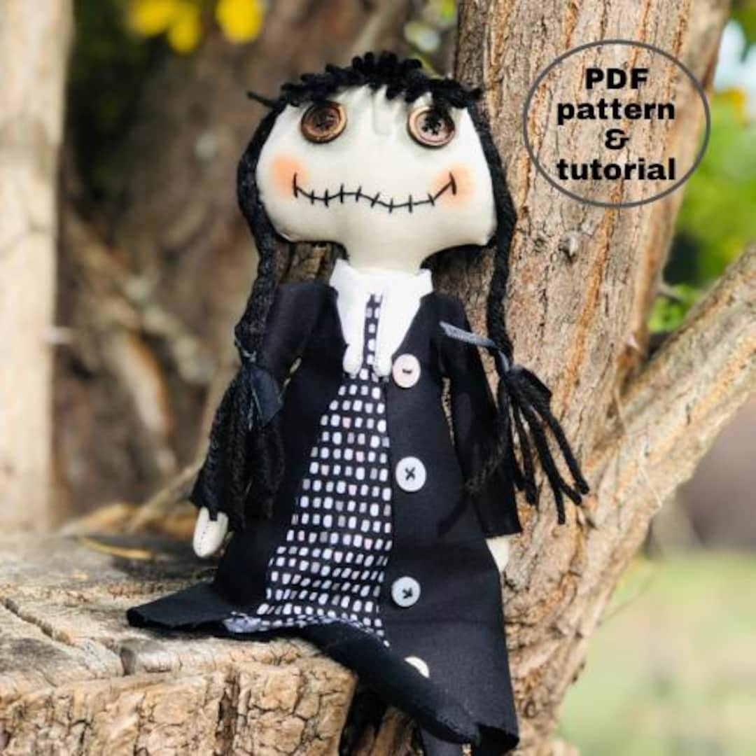 Goth Girl Doll Sewing Pattern: 13" Grungy DIY Doll With Clothes (PDF ...