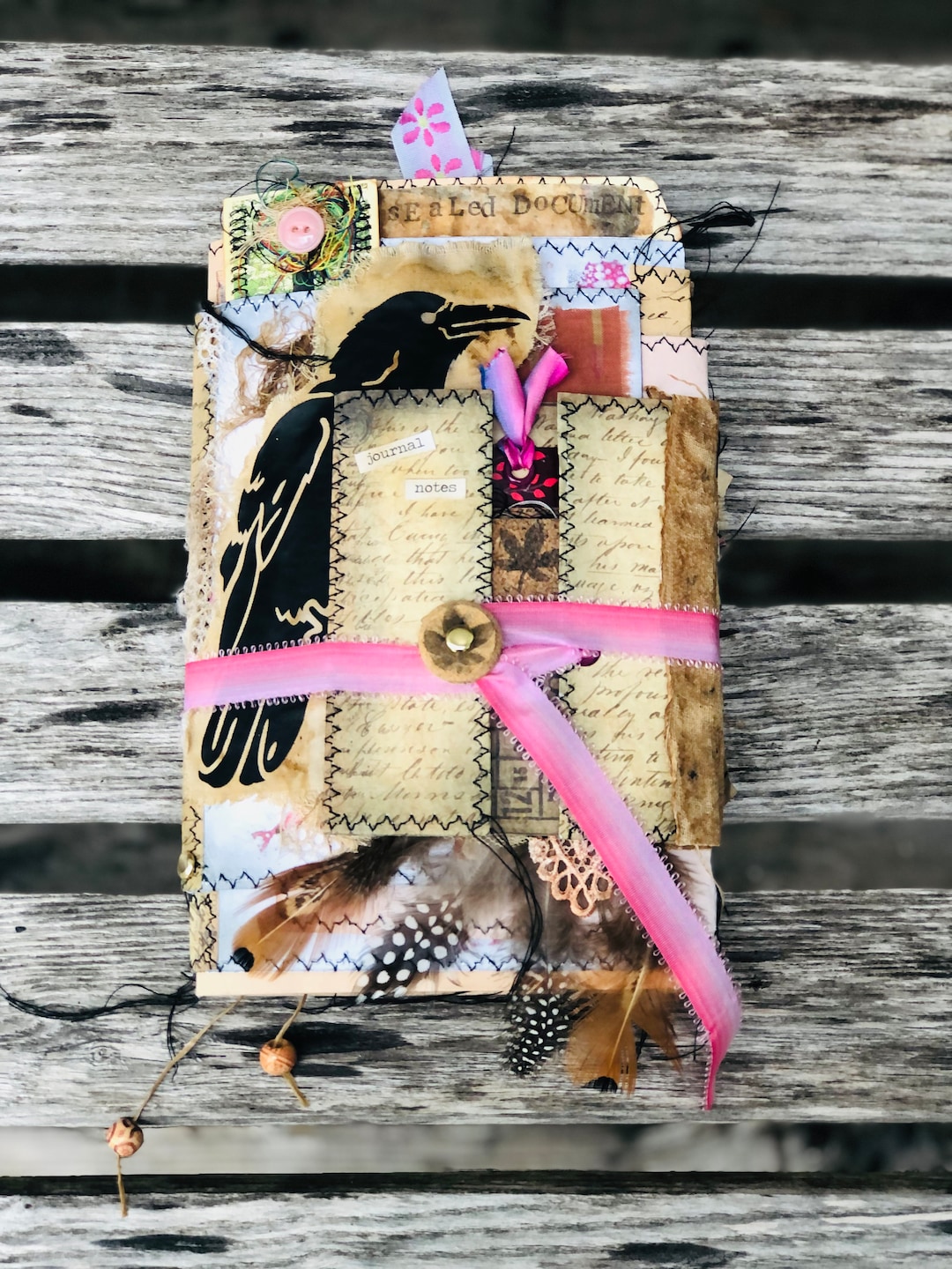 Crow File Folder Junk Journal Envelope Flip Book One of - Etsy
