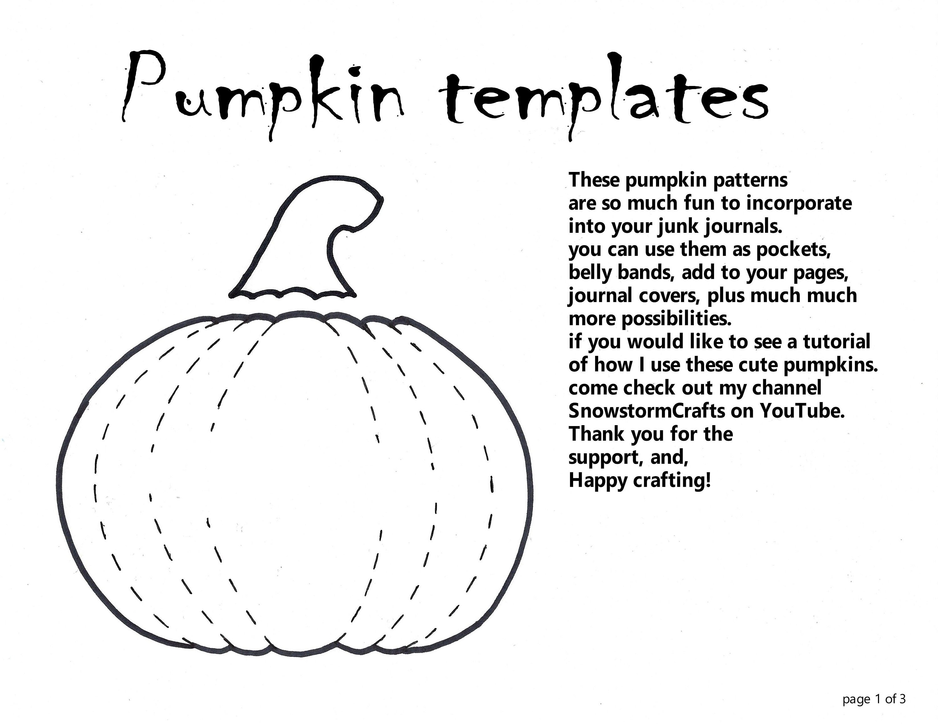 Pumpkin Template Digitals Printable Printable Journal - Etsy