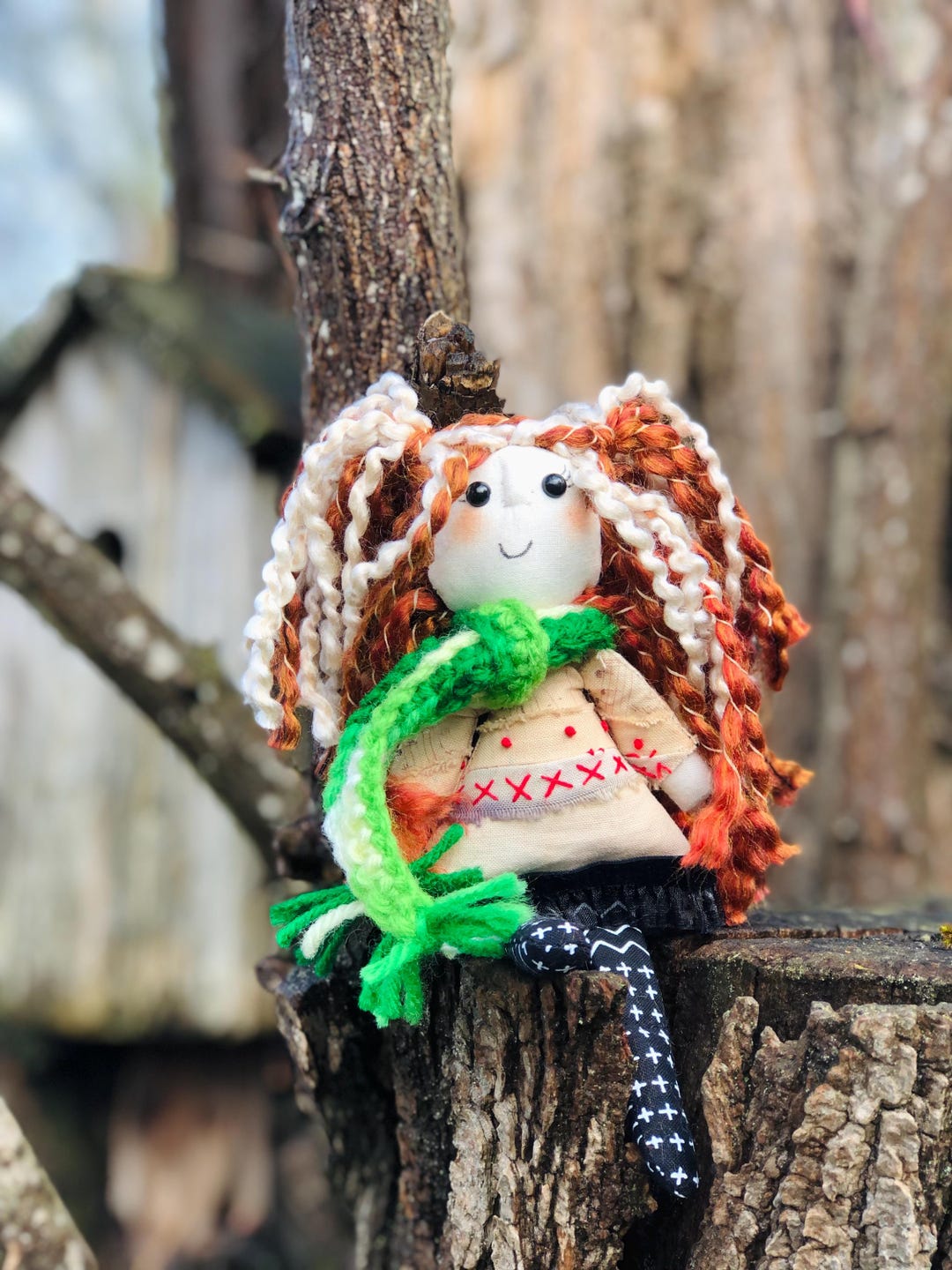 Mini 6” Doll, Dolls,handmade,small Dolls,hand Sewn Dolls,hand Stitched ...