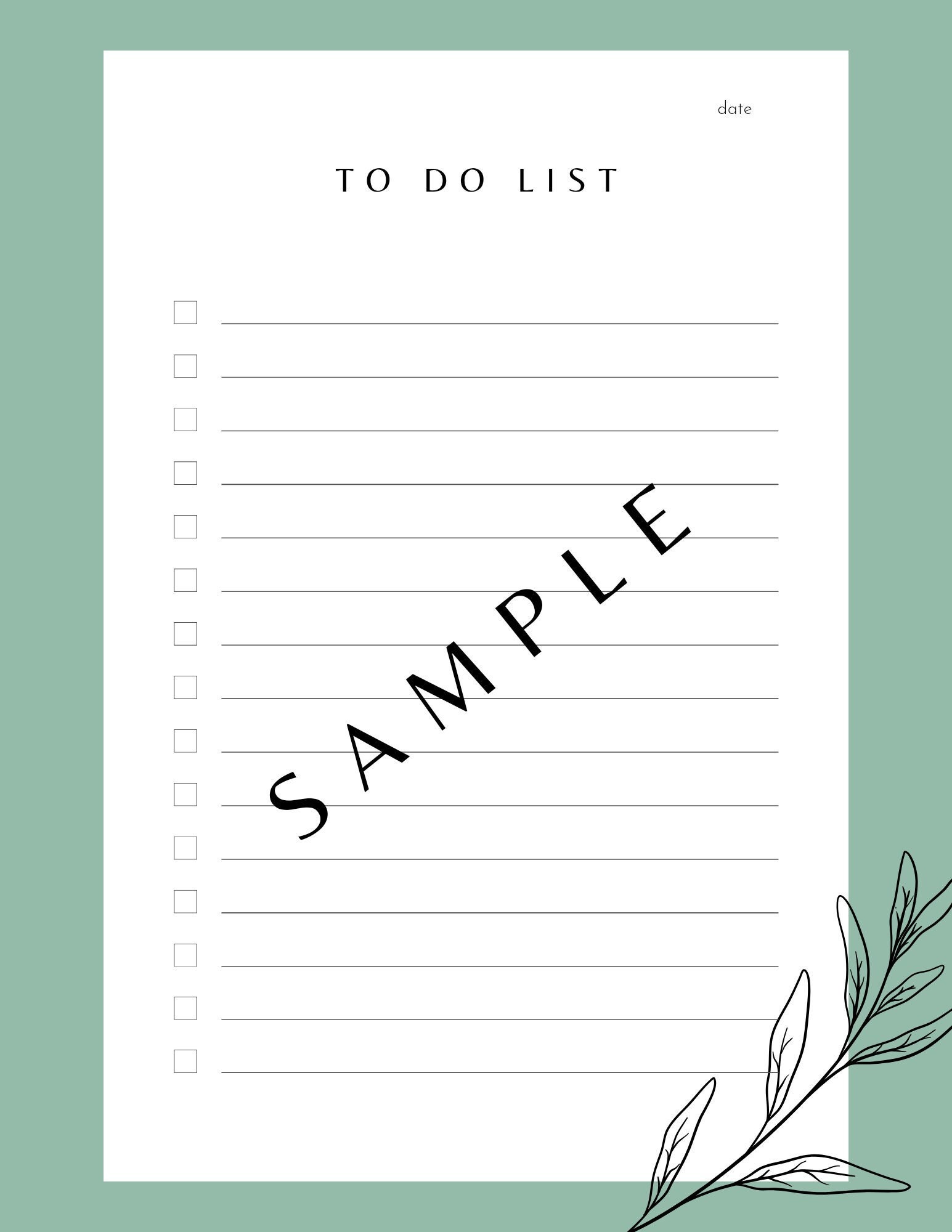 Printable to Do List Page - Etsy