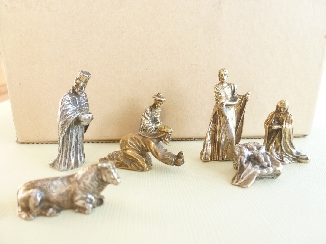 Miniature Nativity Scene 7 Pieces Vintage French 60/70 - Etsy