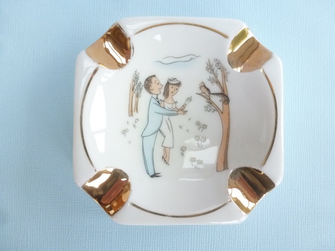 Posacenere vintage francese anni 70/80 Limoges, "Gli Amanti ...