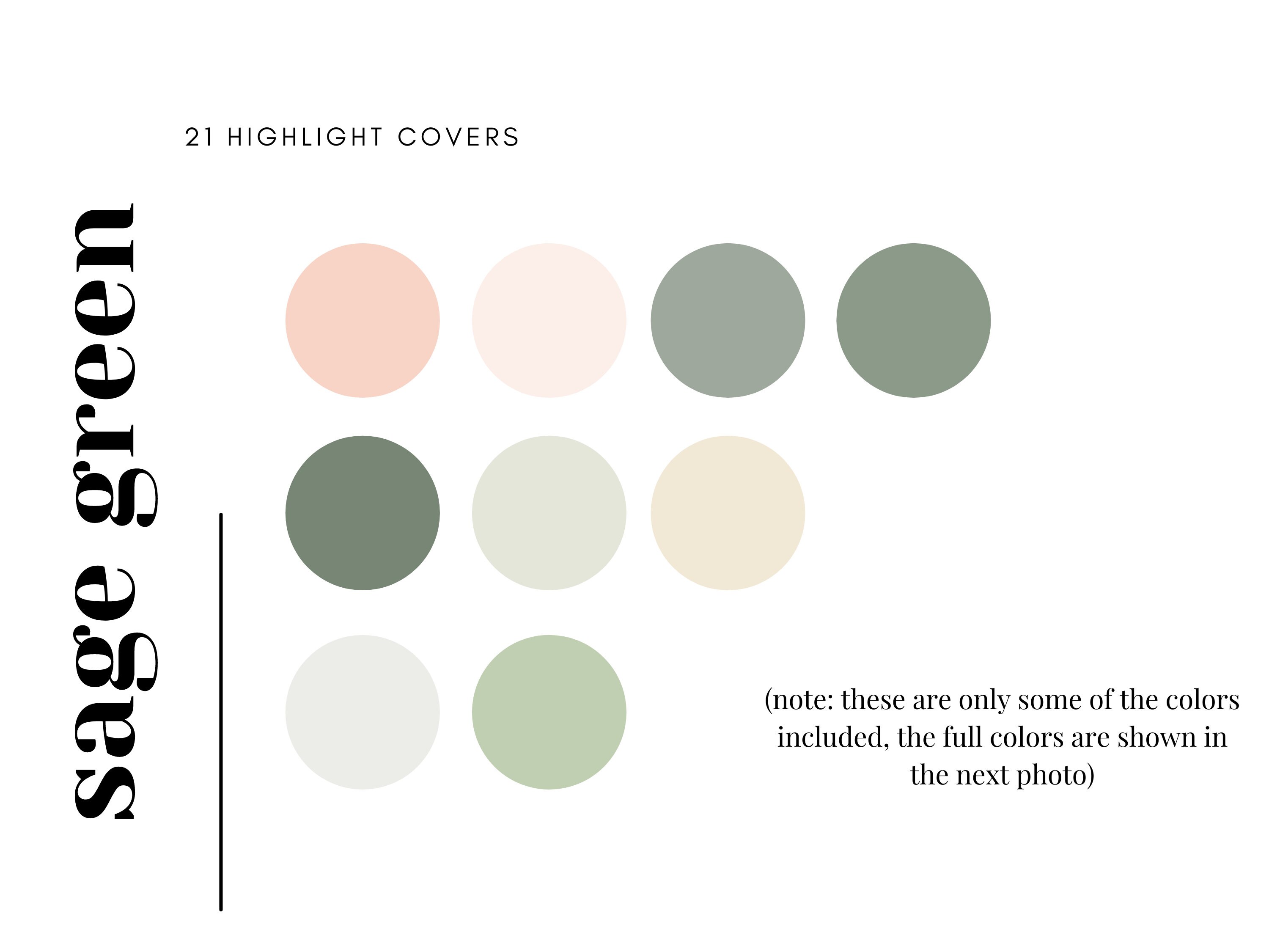 Sage Green Instagram Highlight Covers Branding Color Palette ... Sage Green Instagram Highlight Covers Branding Color Palette ...
