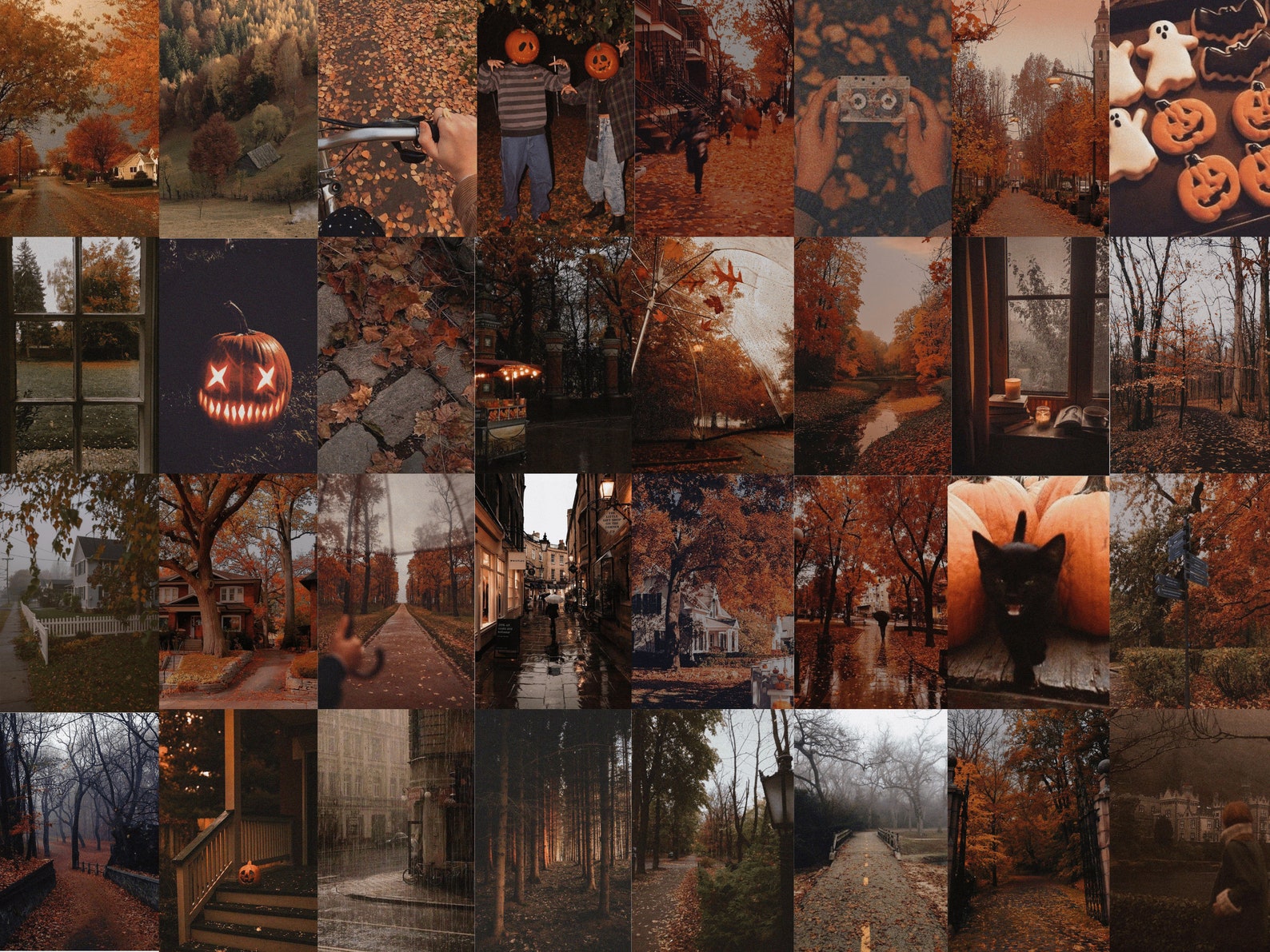 100 PCS Autumn Wall Collage Kit Fall Aesthetic Decor - Etsy