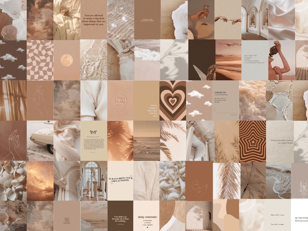 70 Boho Wall Collage Kit Aesthetic Boho Wall Decor Collage Kit Download ...