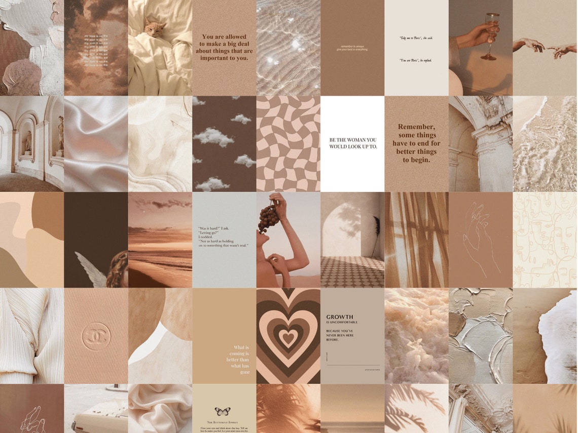 70 Boho Wall Collage Kit Aesthetic Boho Wall Decor Collage - Etsy