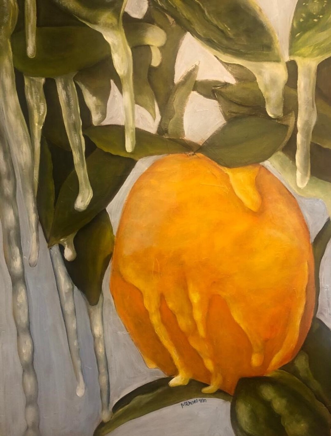 Frozen Orange Tree Painting: Florida Citrus County Art - Etsy